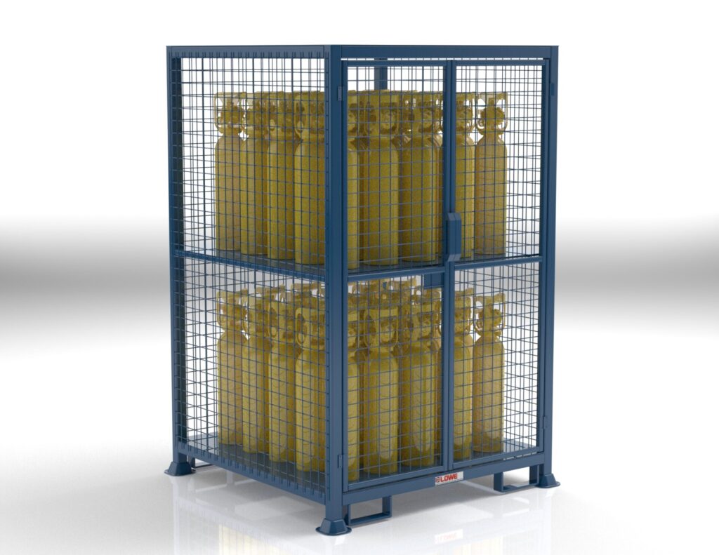 Two Tier Gas Bottle Safety Cage – 800mm Bottles | Lowe
