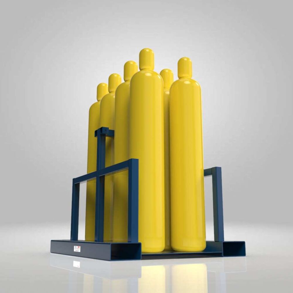 Forklift Gas Bottle Handler 8 Bottles | Lowe Stillages & Cages
